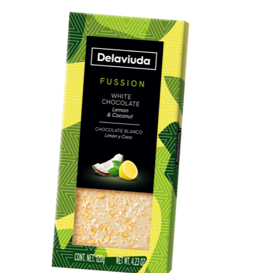 White Chocolate, Lemon and Coconut Tablet - Delaviuda • 120 G – Made in ...