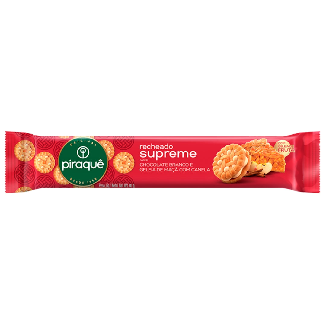 Supreme Apple and Cinnamon Filled Biscuit - Piraquê • 80g – Made in Market