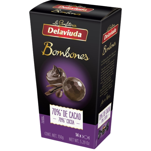 Black Chocolates 70% - Delaviuda • 150 G – Made in Market